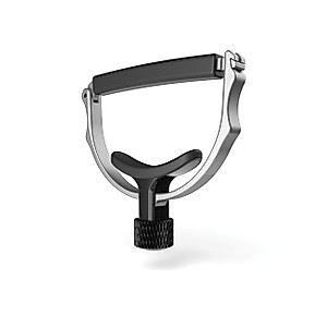 D'Addario Guitar Capo for Acoustic Guitar - Cradle Style Acoustic Guitar Capo - Creates Even Tension - Self Centering Capo Creates Even Tension - Stainless Steel,Silver