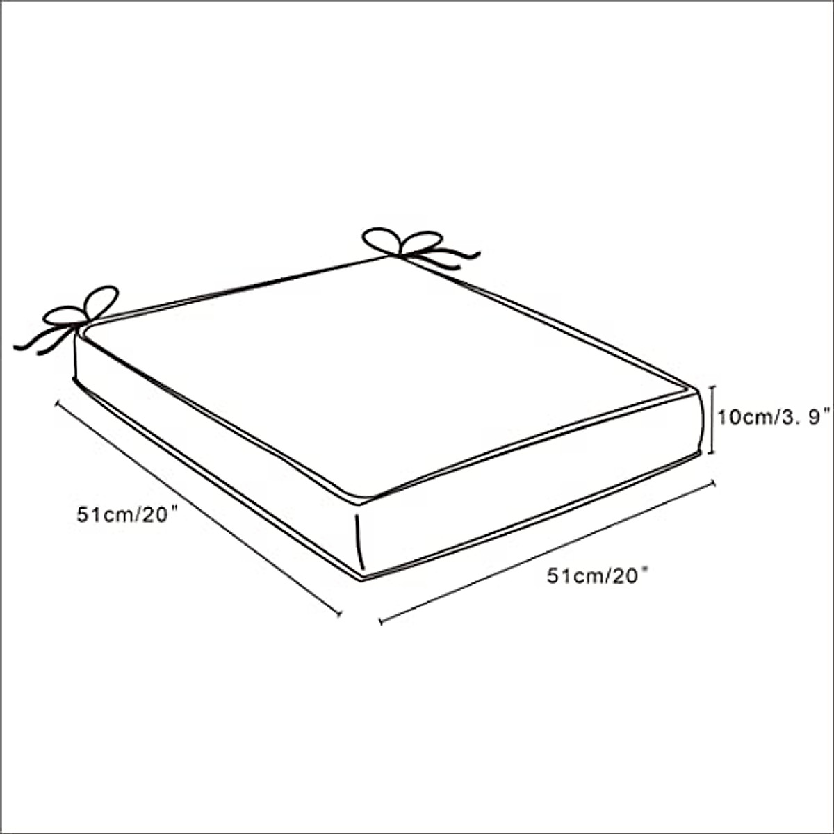 Sunshine Outdoor Patio Chair Cushion Outdoor Seat Cushions for Patio Furniture 20x20x2.8 inch Set of 4 Red