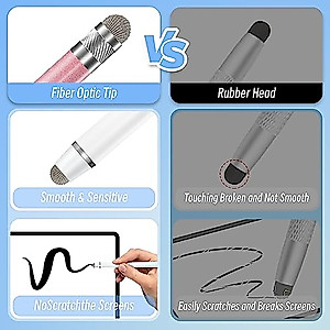 Stylus Pens for Touch Screens(3 Pcs), High Precision Fiber Tips Stylus Pen for iPad Compatible with iPad/iPhone/Android/Tablet and All Universal Touch Screen Devices