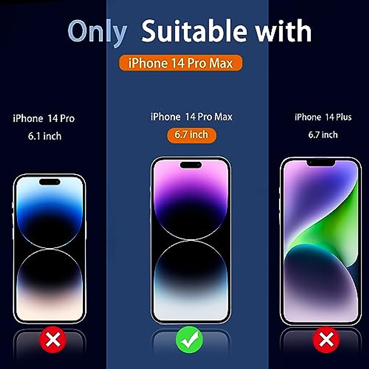 Ferilinso [3+3 Pack] for Apple iPhone 14 Pro Max Privacy Screen Protector Tempered Glass Accessories 3 Pack 9H Anti Spy Privacy Screen For iPhone 14 Pro Max 3 Pack Camera Lens Protector