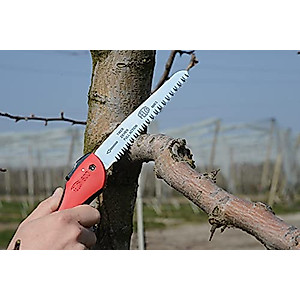 Felco Folding Saw (F 600) - Classic Tree Pruning Saw with Pull-Stroke Action, Red
