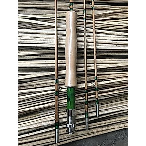 Bamboo Fly Rod 8'0" #5,3 Piece 2 Tips with reelseat Amber Insert and Agate Guide