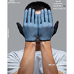 DUEECO Cycling Gloves,Bicycle Gloves,Bike Gloves for Men Women with 3MM XRD Padding Palm Classic Mountain Bike Gloves Riding Gloves On Road MTB Gloves with Touch Screen Medium(Palm Width 8-8.5cm)