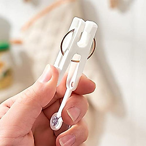 HSCGIN 6pcs Suction Cup Clips 85x30mm White Plastic Round Suction Cup Clamp Holder for Hanging Home Office Accessories