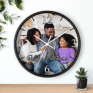 Custom Personalized Photo Wall Clock (10") - Add Your Photo, Picture, Logo or Any Design - Create Your Own Clock for Family, Friends - Made in USA