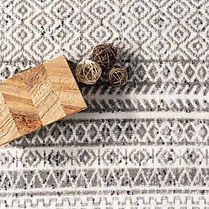 nuLOOM Catherina Transitional Geometric Area Rug, 9x12, Grey