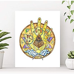 Wall Art Motivation Masonic Symbol Occult Magical The old tarot card Print Glam Modern Art Poster Print Designer Brand