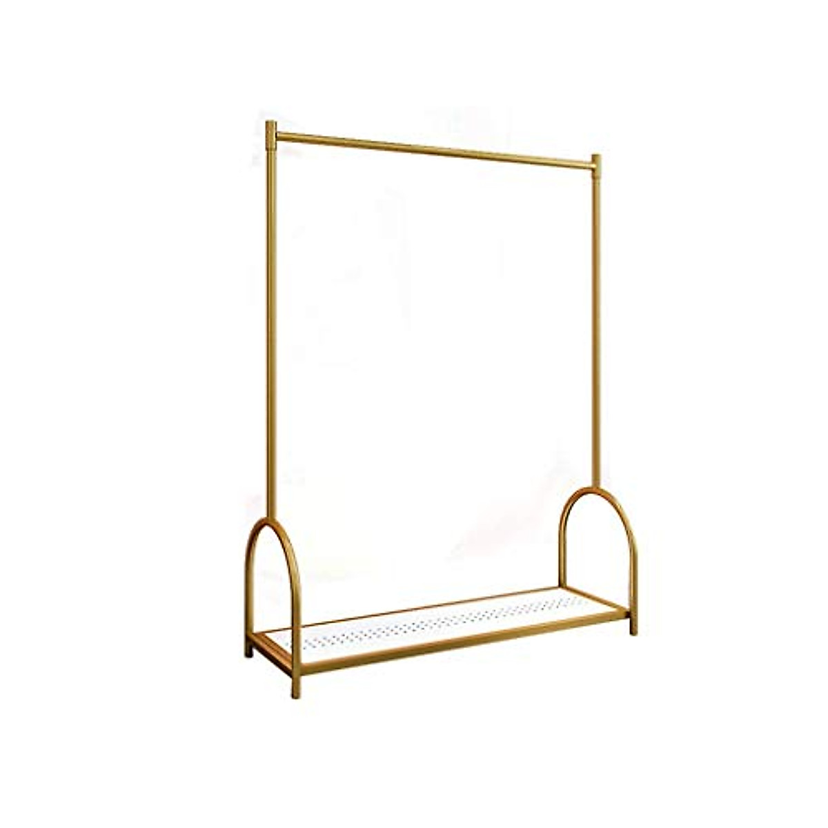 XYYXDD with Partition Clothes Rail,Dress Display Stands Women's Bedroom Clothing Rack/Gold/173 * 120Cm