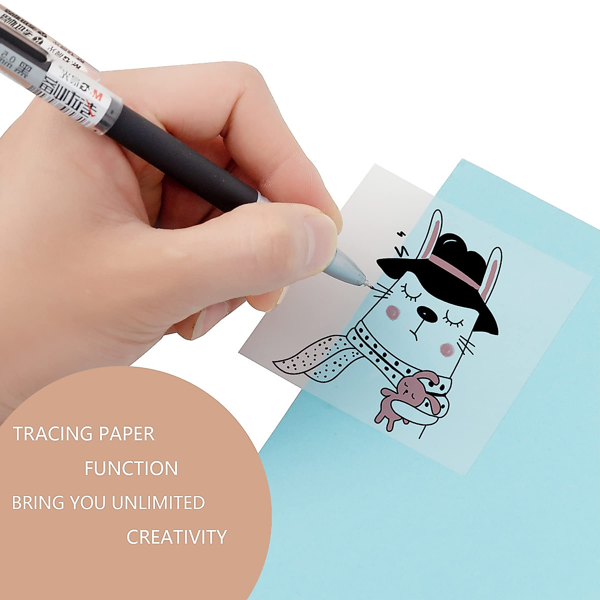 300Pcs Transparent Sticky Notes Clear Sticky Notes Waterproof self-Adhesive Translucent Sticky Notes