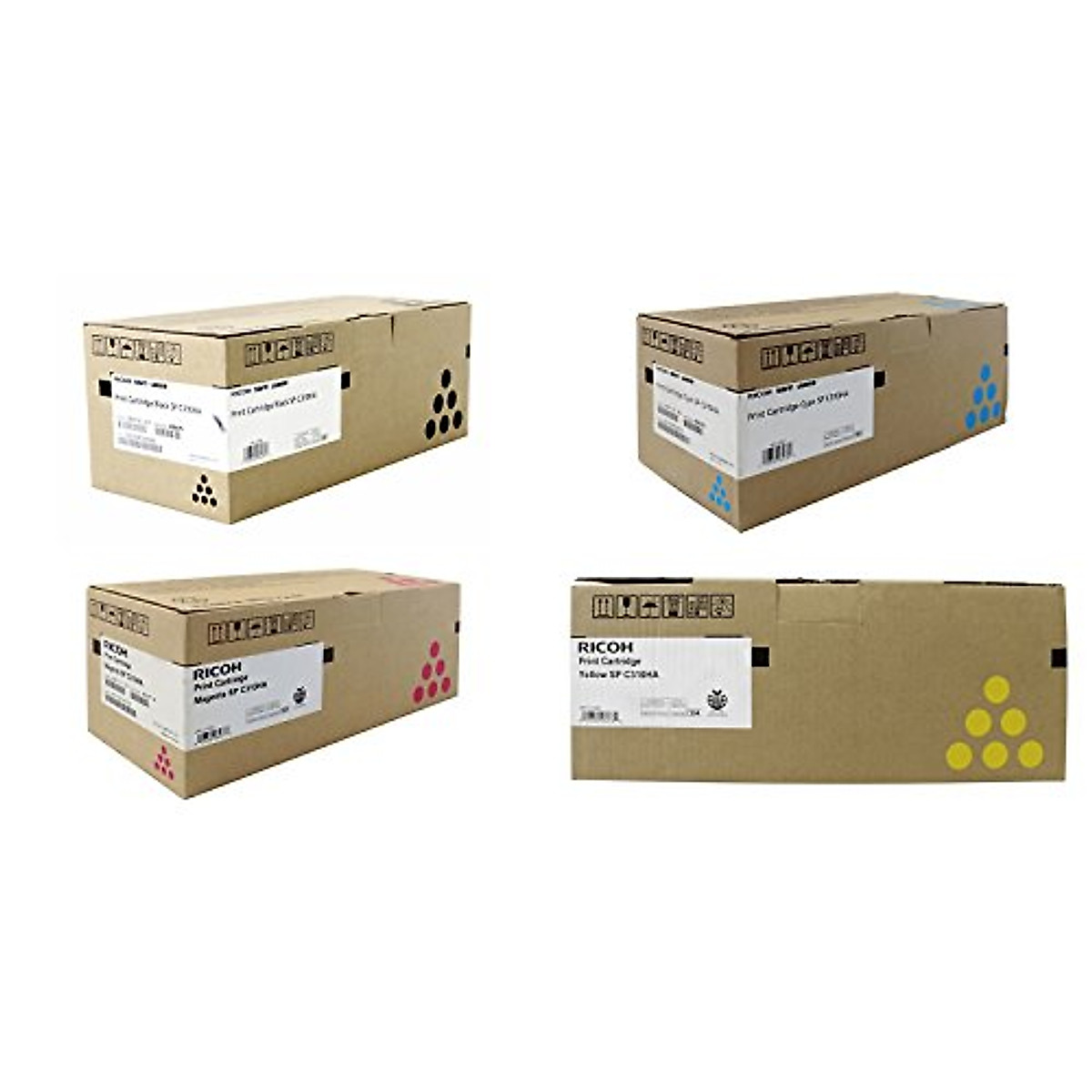 Ricoh Type SPC310HA 406475, 406476, 406477, 406478 Toner Cartridge Set (OEM)