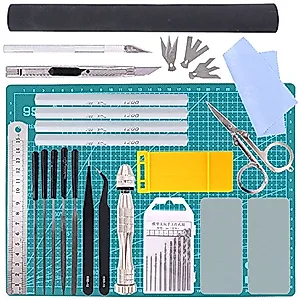 Swpeet 27Pcs Professional Kit for Gundam Modeler Basic Tools, Kit for Gundam Model Tools Kit Perfect for Model Kit Building Beginner Hobby Model Assemble Building with Duty Plastic Container