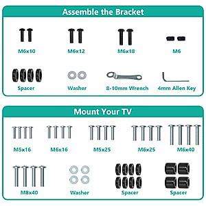 WALI Universal Soundbar Mount - Compatible with Samsung, Bose, Sonos,Lg,Vizio & More - Adjustable Under/Above/Wall Mount Bracket Supports Most Soundbars Up to 33lbs, Black