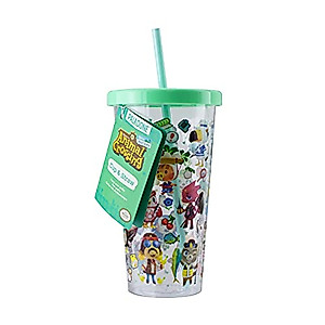 Paladone Animal Crossing Plastic Cup and Straw