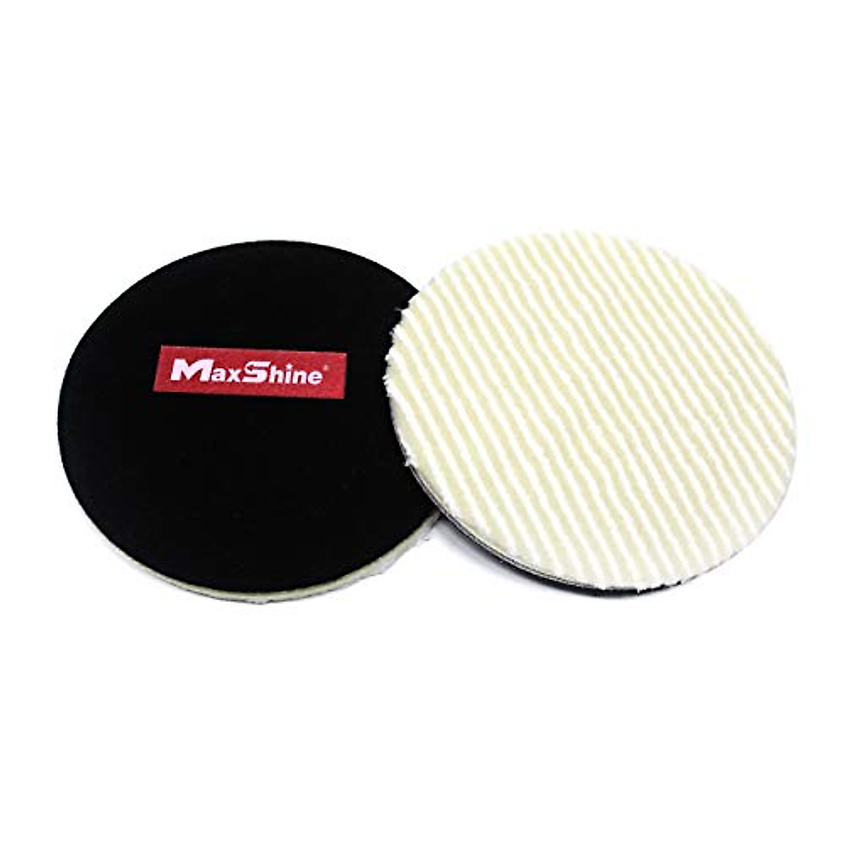 Maxshine 5” Cool Wool Polishing Pad – Hook and Loop, Wool & Microfiber Mix, Scientific Air-Cooling Layer, Best Polishing Results