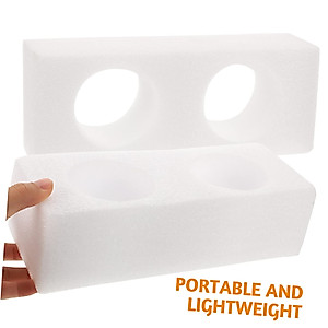 Zerodeko 2pcs Takeaway Cup Holder Disposable Cups Outdoor Cups Outdoor Cup Holder Drink Beer Pong Pool Float Foam Drink Carrier Holder Takeout Cup Tray Beverage Packing Stand Porous