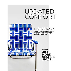 Outdoor Spectator (2-Pack Classic Reinforced Aluminum Webbed Folding Lawn/Camp Chair (Red)