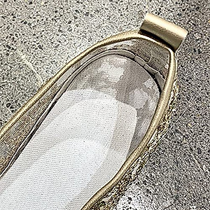 Mzluyin Platform Fashion Sneakers for Women Casual Mesh Breathable Wedges Pointed Toe Thick Bottom High Heel Low Top Shoes Slip On Flat Walking Shoes Play Sneakers Sheer Loafers