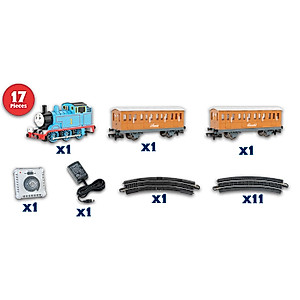 Bachmann Trains - Thomas & Friends Thomas with Annie and Clarabel Ready To Run Electric Train Set - HO Scale