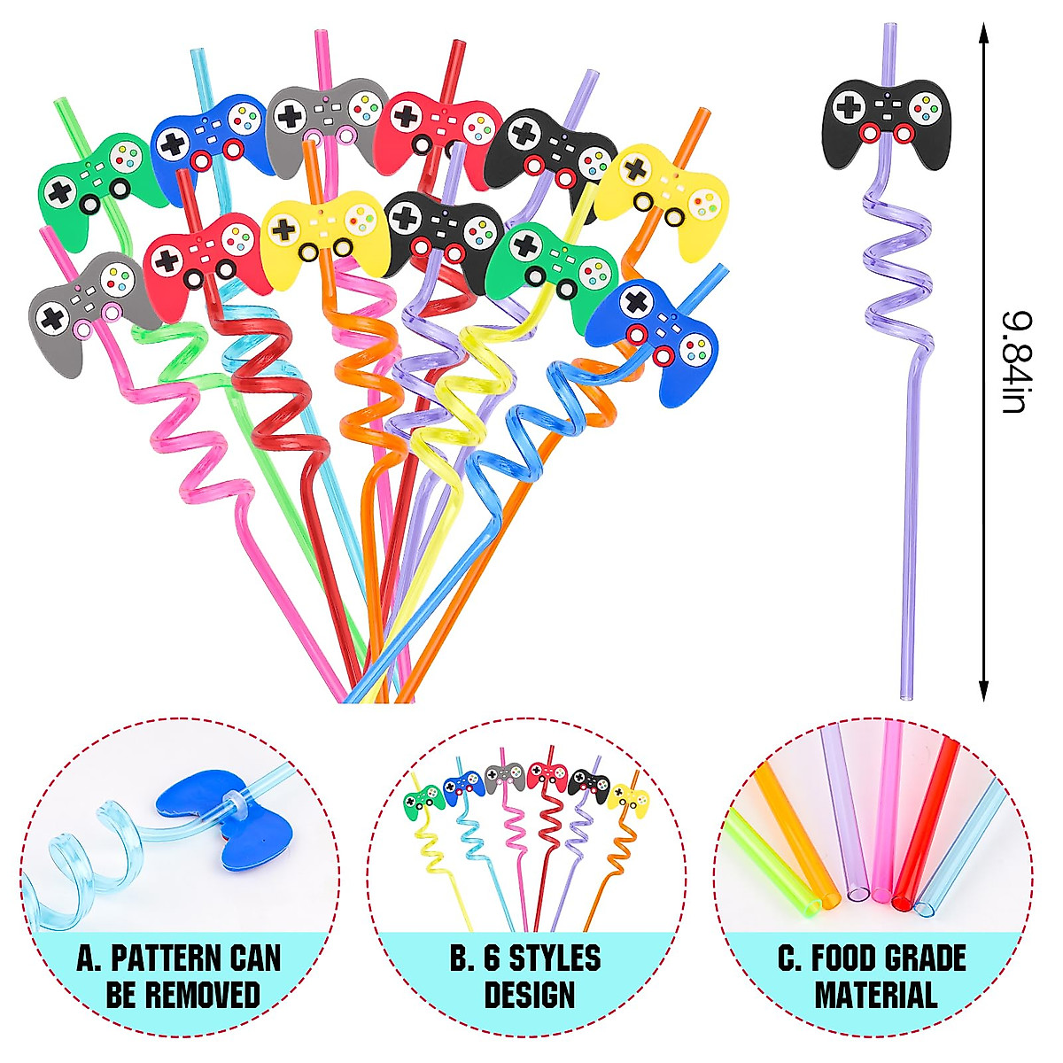 ANPHILE Video Game Party Favors for Kids, Video Game Birthday Party Supplies Gifts Pinata for Birthday Kids Age 3-5, 6-8, Video Game Party Favors Bags Treat Bags for Graduation, Birthday