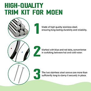 Shower Faucet Cover Plate Escutcheon for Moen 16090 Chateau Collection, Shower Valve Cover Plate, Shower Trim Kit Part for One-Handle Tub and Shower Faucets, 1 Pack