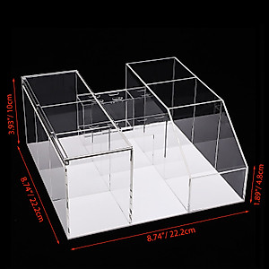 Noverlife Eyelash Beauty Organizer, Display Rack Organizer, Clear Makeup Organizer, Eyelash Extension Supplies Storage Display Box for Grafting Lash Extension, Home & Eyelash Salon - Transparent