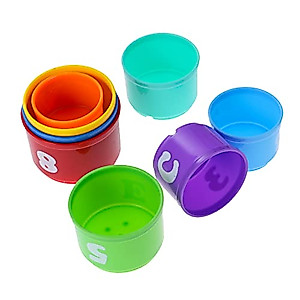 Bird Training Toys - 8Pcs Colorful Bird Cup Toys Parrot Intelligence Toy Bird Educational Stacking CupToy Training Treat Toys for Parakeet Parrots(Random Color)