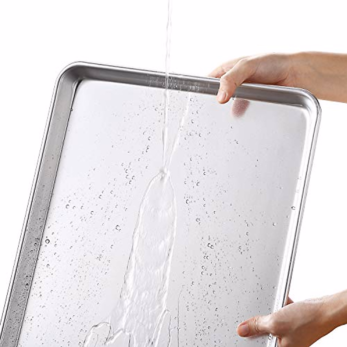 Spring Chef Jelly Roll Pan - 11.2 x 15.7-inch Durable Aluminum Baking Pan - Non-Rust Baking Tray for Cookies, Meat, Vegetables, Pastries - Distributes Heat Evenly - Easy To Clean Cookie Sheet Pan