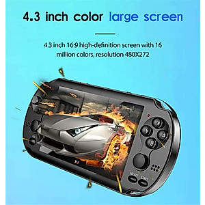 Soso Handheld Game Console 8GB Built in 10000+ Video Games, 4.3 inch HD Portable Game Console, Nostalgic Classic Dual-Shake Game Console, Birthday Xmas Gifts, Multi-Language