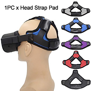 Ranjaner Head Strap Pad for Oculus Quest VR Headset, Easy Install PU Leather Comfortable Head Strap Pad