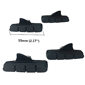 Pioneeryao 4PCS Premium Bike Brake Pads, Professional Mountain Bicycle V-Brake Pads, Bike Brake Blocks Kit (Black)