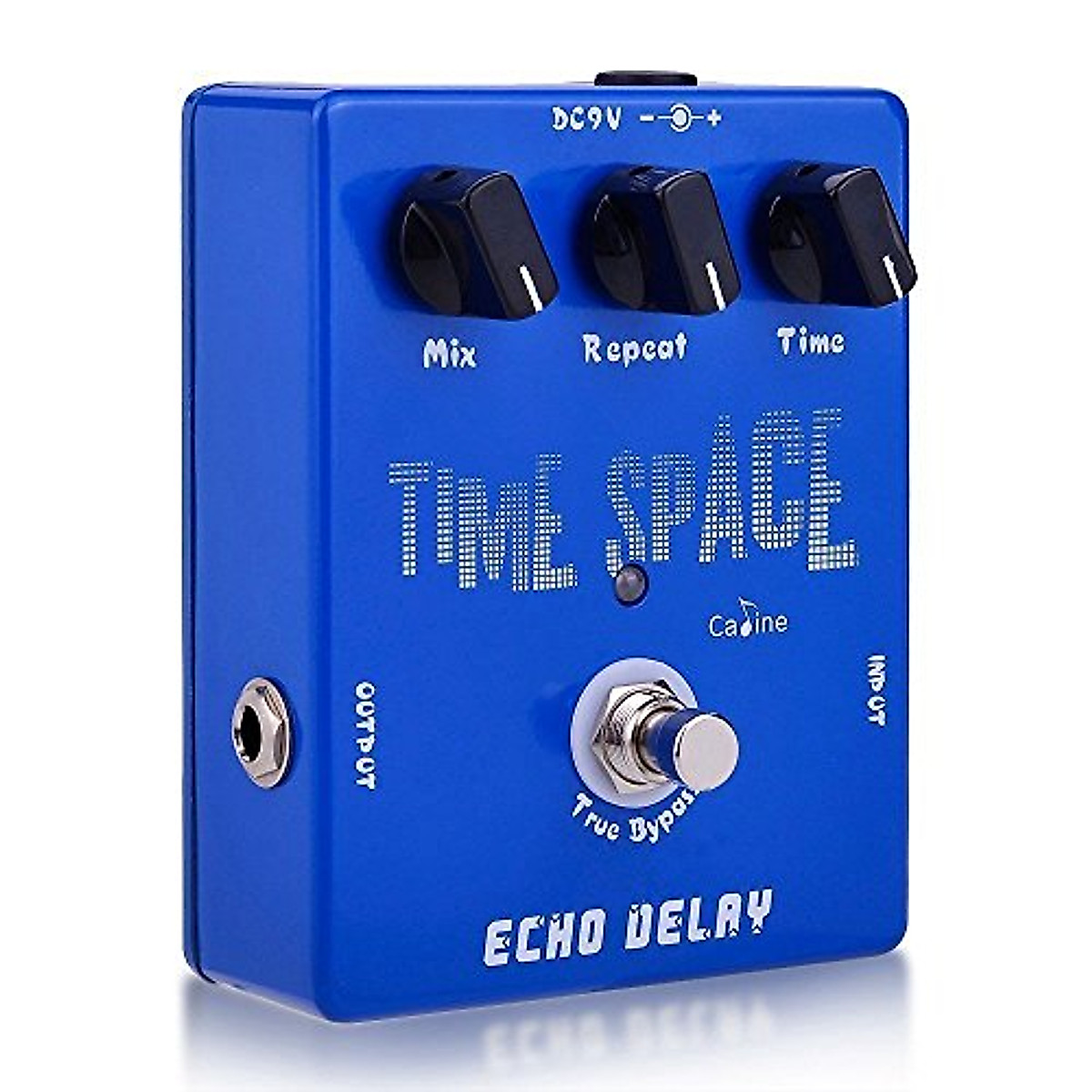 Caline Delay Effect Guitar Pedal Time Space Echo Electric Digital Pedal with 3 Switches Aluminum Alloy Housing CP-17