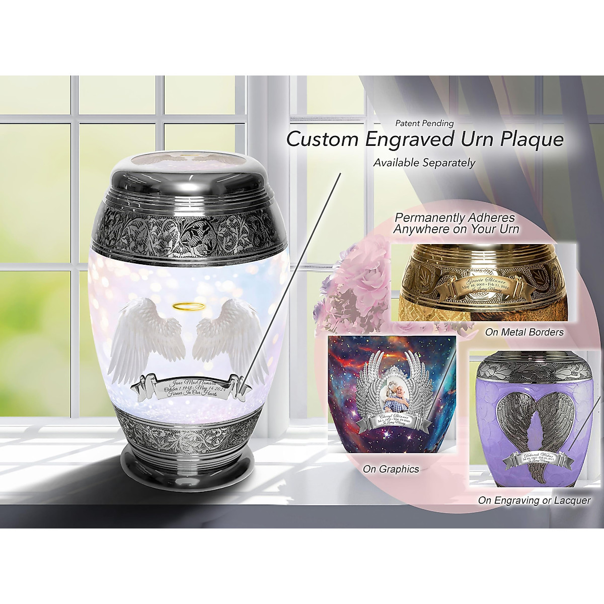 Guardian Angel Cremation Urn for Human Ashes Adult Female for Funeral, Burial & Home - Urns for Ashes Adult Large Urns for Mom & Cremation Urns for Women Guardian Angel Urn