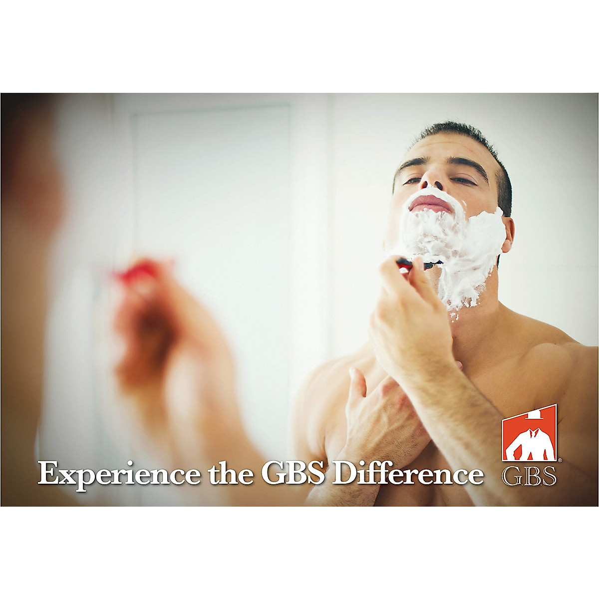 G.B.S Men's Shaving Razor, Sleek Style Handle Compatible With 5 Blade Razor Blades, Black