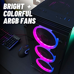 Empowered PC Stratos Micro Gaming Desktop - NVIDIA GeForce RTX 3070, AMD Ryzen 7 5700X, 32GB DDR4 RAM, 512GB NVMe SSD + 2TB HDD, WiFi, Windows 11 Home - Gamer Computer