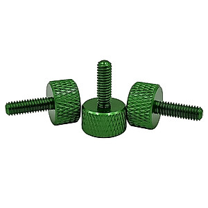 M4 Aluminium Knurled Thumb Screws Multicolor 20pcs (M4 x 6 mm, Black)