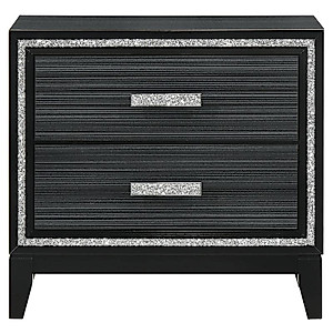 Acme Furniture Haiden Nightstand, Weathered Black Finish