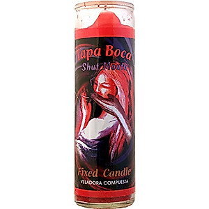 Indio 7DAY Candle-VM Shut YR Mouth RED:Shut Your Mouth Red Candle - Velas Misticas 7 Day Fixed