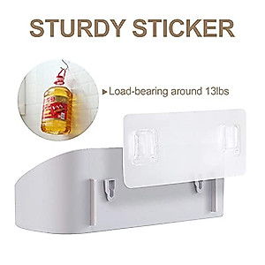 QIVANLIFE Shower Caddy Basket Shelf,Bathroom Shower Storage Organizer Wall Mounted Bathroom Shelf with Adhesive,Shampoo Holder Organizer,Storage Rack for Toilet, Kitchen Spice Racks Holder (Grey)