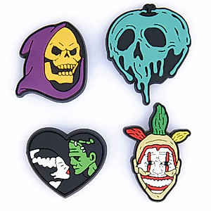 UNN Pack of 40 Pieces Halloween PVC Shoe Charms Women Pumpkin Lantern Shoes Decoration Ghost of Terror Wristbands Accessories Trick or Treat Style 2