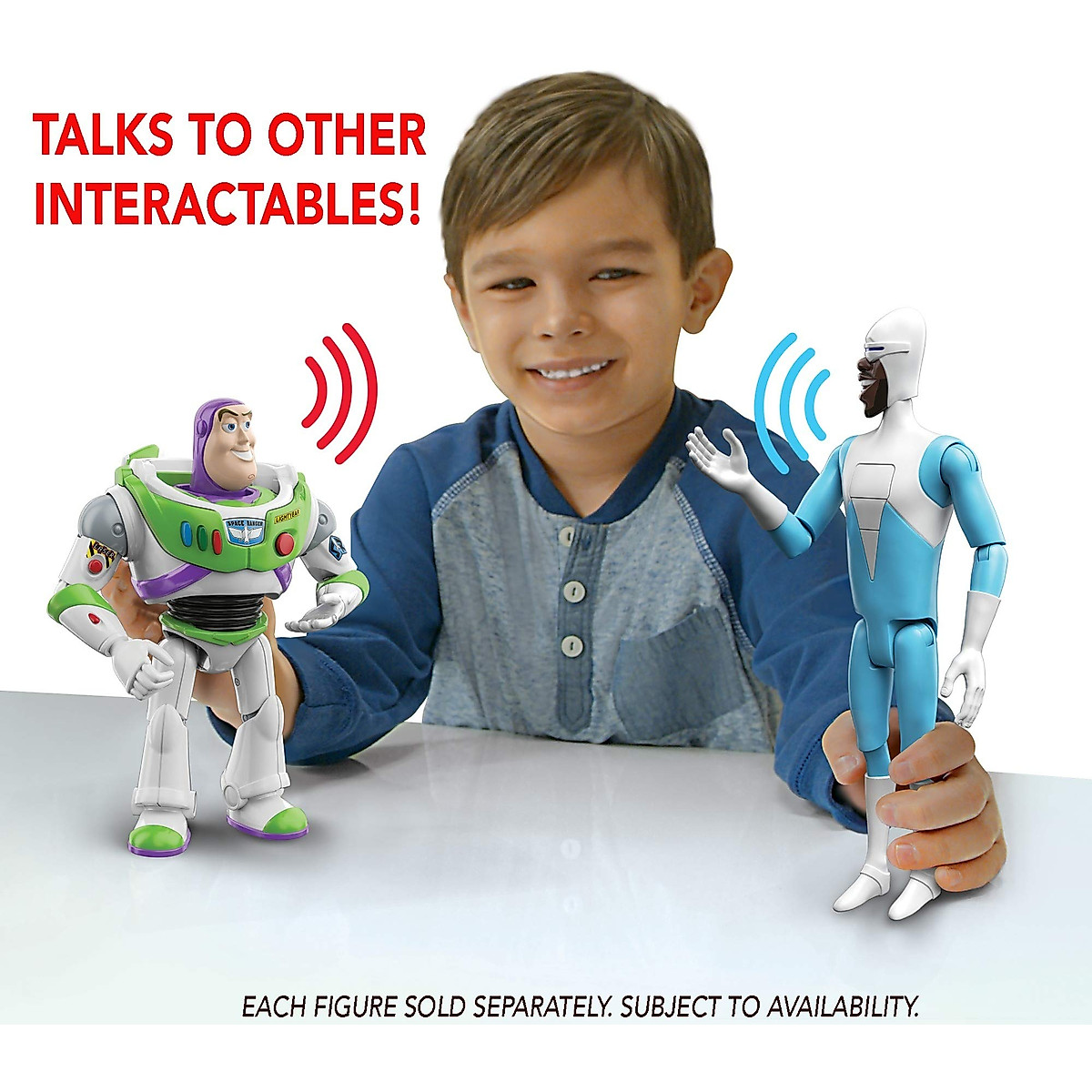 Mattel Pixar Interactables Frozone Talking Action Figure, 8-in Tall Highly Posable Movie Character Toy, Interacts with Other Figures, Kids Gift Ages 3 Years & Older