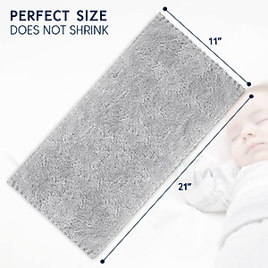 EASTARTIST Burp Cloths for Baby -20" by 10" Ultra Absorbent Burp Cloth, Hand Washcloths,Newborn Towel - Milk Spit Up Rags Burp Cloths for Unisex,Boy, Girl-Burp Cloths Set(Grey,8 Pack)