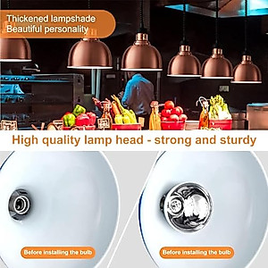 3Pcs Buffet Hanging Heat Lamps, 250W Buffet Food Heating Lamp with Telescopic Range 60-180cm for Buffet Kitchen Restaurant