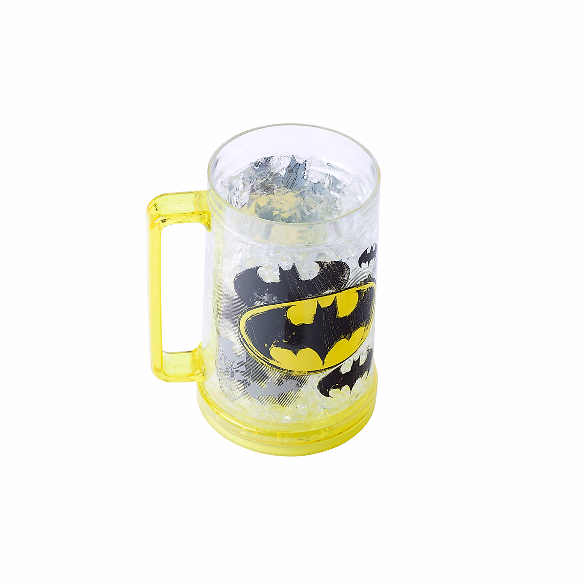 Silver Buffalo DC Comics Batman Logos Freeze Gel Mug Drinking Stein, 16 Oz