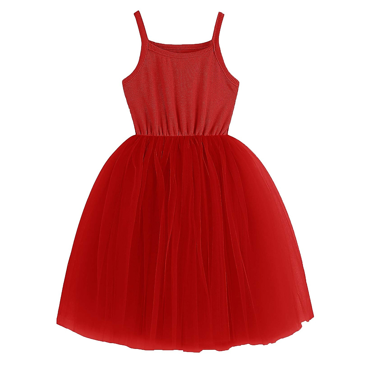 BTGIXSF Baby Girls Tutu Dress Toddler Sleeveless Tulle Dress Princess Infant Party Dresses 1580 Red 4T