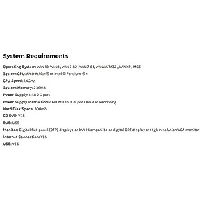 Diamond Multimedia VC500 One Touch VHS to Digital File, DVD Converter with Easy to use Software, Convert, Edit and Save For Win7,8,10,11