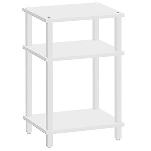TUTOTAK End Table, Side Table, Nightstand, 3-Tier Storage Shelf, Sofa Table for Small Space, Living Room, Bed Room TB01BW049