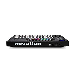 Novation Launchkey 25 MK3 USB MIDI Keyboard 25 Keys Controller with Software Pack of Ableton Live Lite and 4 GB of Loopmasters Sounds & Samples w/Mackie CR3-X Pair Studio Monitors & Instrument Cables
