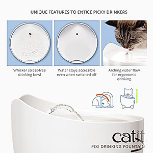 Catit PIXI Cat Drinking Fountain, Running Water Fountain, Blue