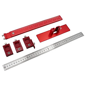 Cabinet Hardware Jig Tool Both Inch and Metric for Handles and Knobs Drawer Guide Jig on Doors and Drawer Fronts, Fastest and Most Accurate Knob & Pull Jig Improve for inch Scale
