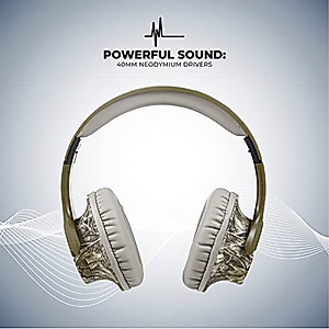 Altec Lansing R3volution X Realtree Wireless Bluetooth Headphones with 10 Hours of Battery Life, Deep Bass, Cooling Earcups, 30 Foot Wireless Range, Auxiliary Cable, Foldable (Real Tree Camo)